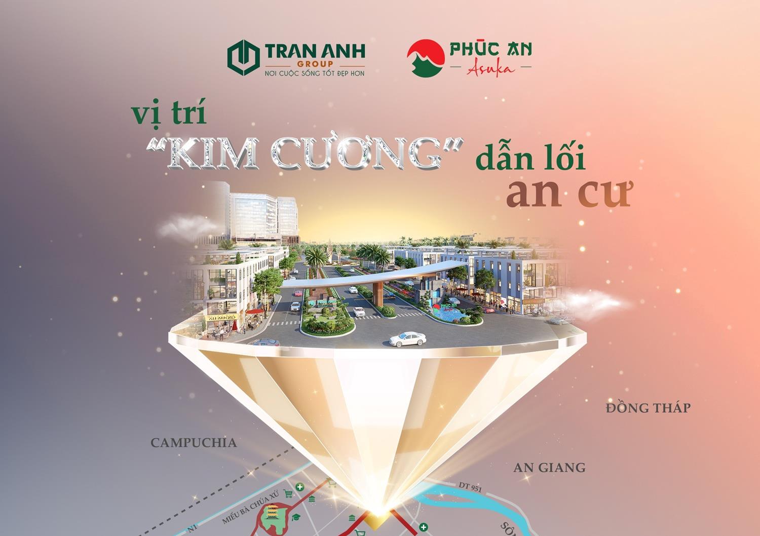 Lợi thế từ vị trí của Nhà phố Phúc An Asuka Châu Đốc